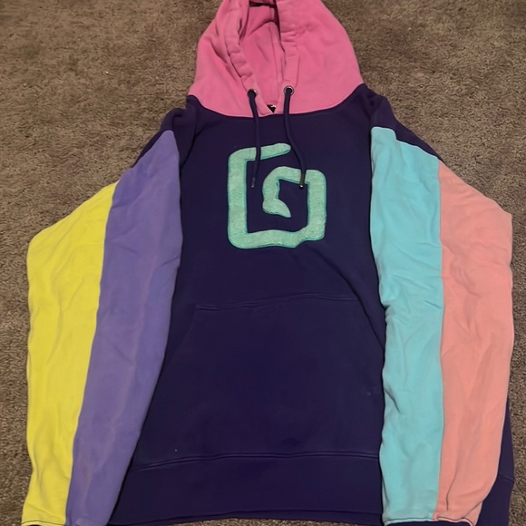 Sweaters | Worn Medium Karl Jacobs Colorblock Hoodie | Poshmark